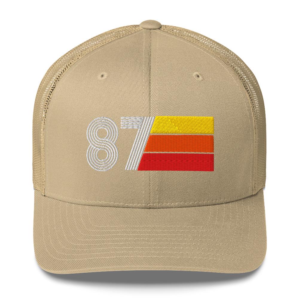87 - 1987 Retro Trucker Hat for Men Women - Custom Embroidery ...