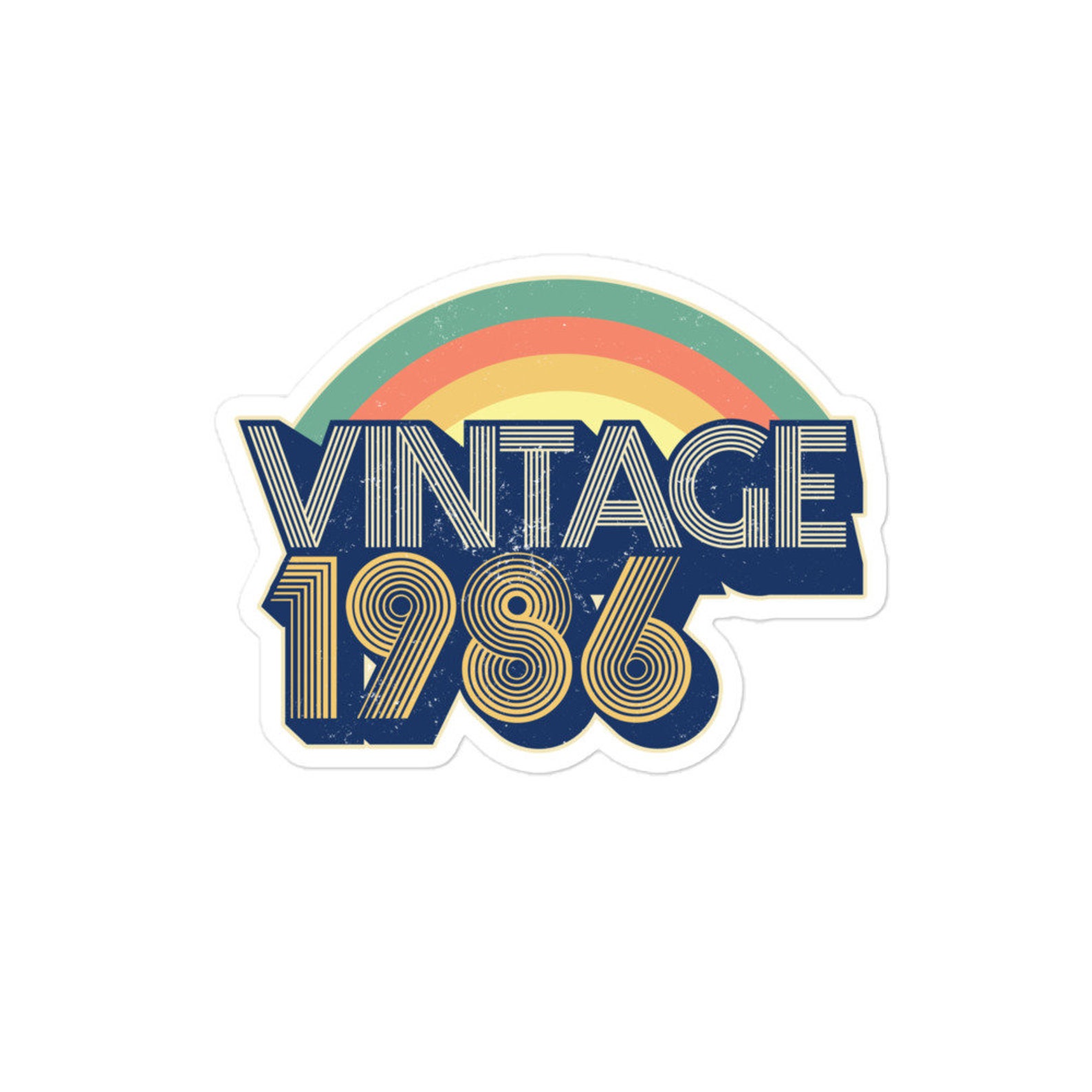 86 - Vintage 1986 Retro Vinyl Decal Stickers - Etsy