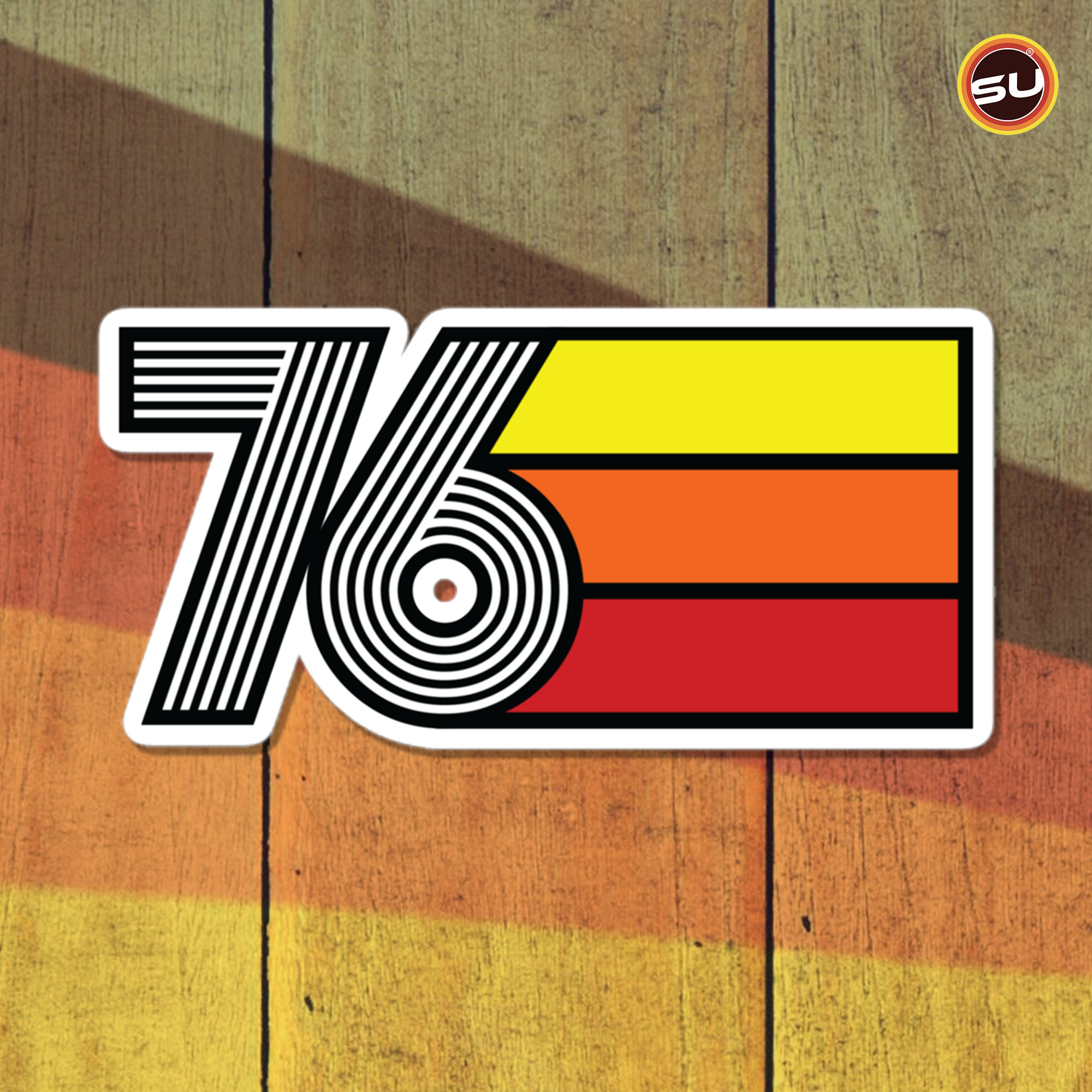 76 - 1976 Retro Tri- Line Decal Decoration Bubble-free Vinyl Stickers ...