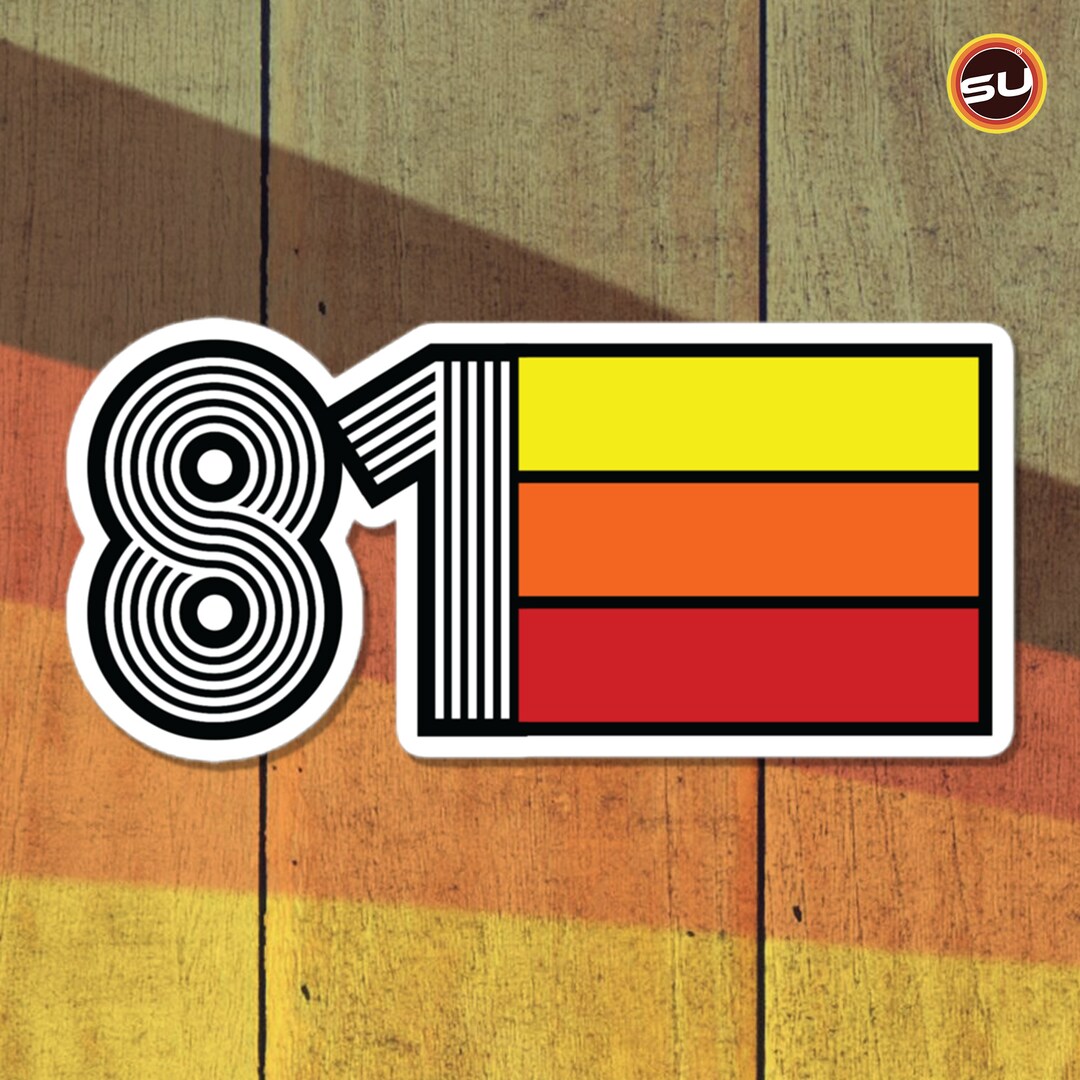 81 - 1981 Retro Tri- Line Decal Decoration Bubble-free Vinyl Stickers ...