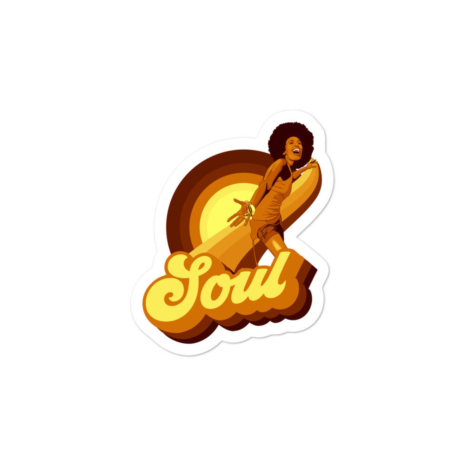 Soul 70s Afro Funk Retro Vinyl Stickers - Etsy