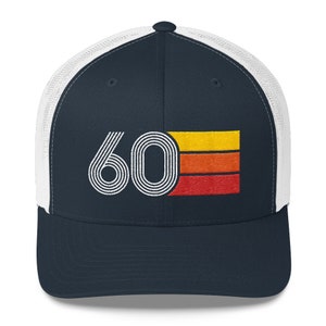 60 Retro 60th Birthday Gift Hat Mens Womens Vintage Trucker Cap - Etsy