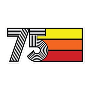 75 - 1975 Retro Tri- Line Decal Bubble-free Vinyl Stickers - Etsy