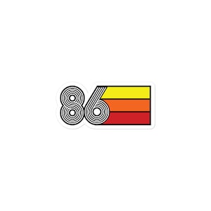86 - 1986 Retro Tri- Line Decal Decoration Bubble-free Vinyl Stickers ...