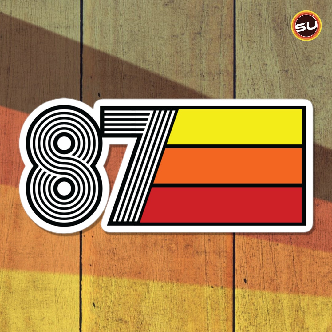 87 - 1987 Retro Tri- Line Decal Decoration Bubble-free Vinyl Stickers ...