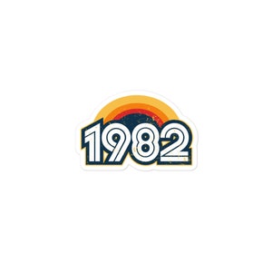 82 - 1982 Retro Sunset Vinyl Stickers - Etsy