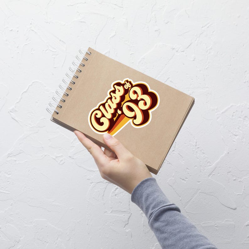 Class of 1993 Retro Vinyl Sticker - Graduation Reunion - Etsy
