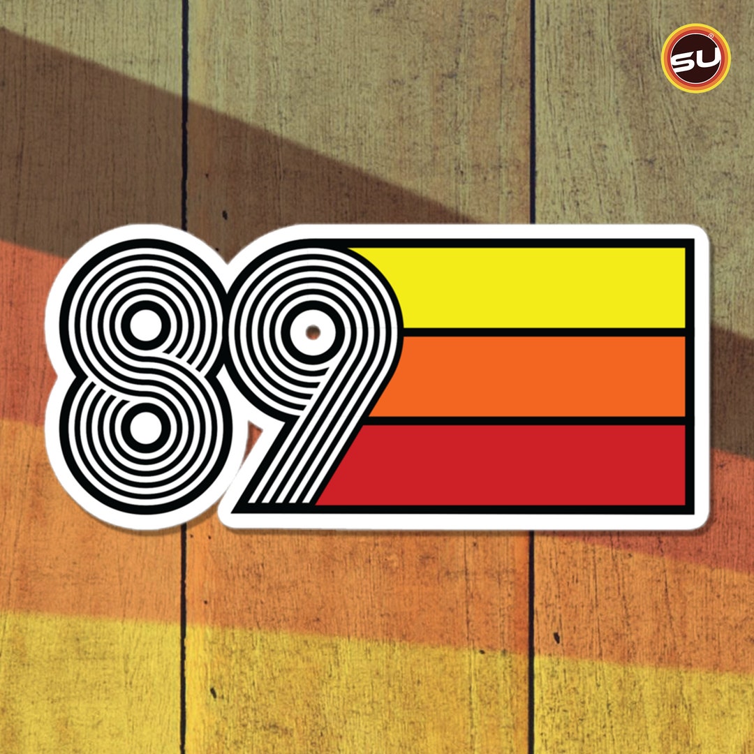 89 - 1989 Retro Tri- Line Decal Decoration Bubble-free Vinyl Stickers ...