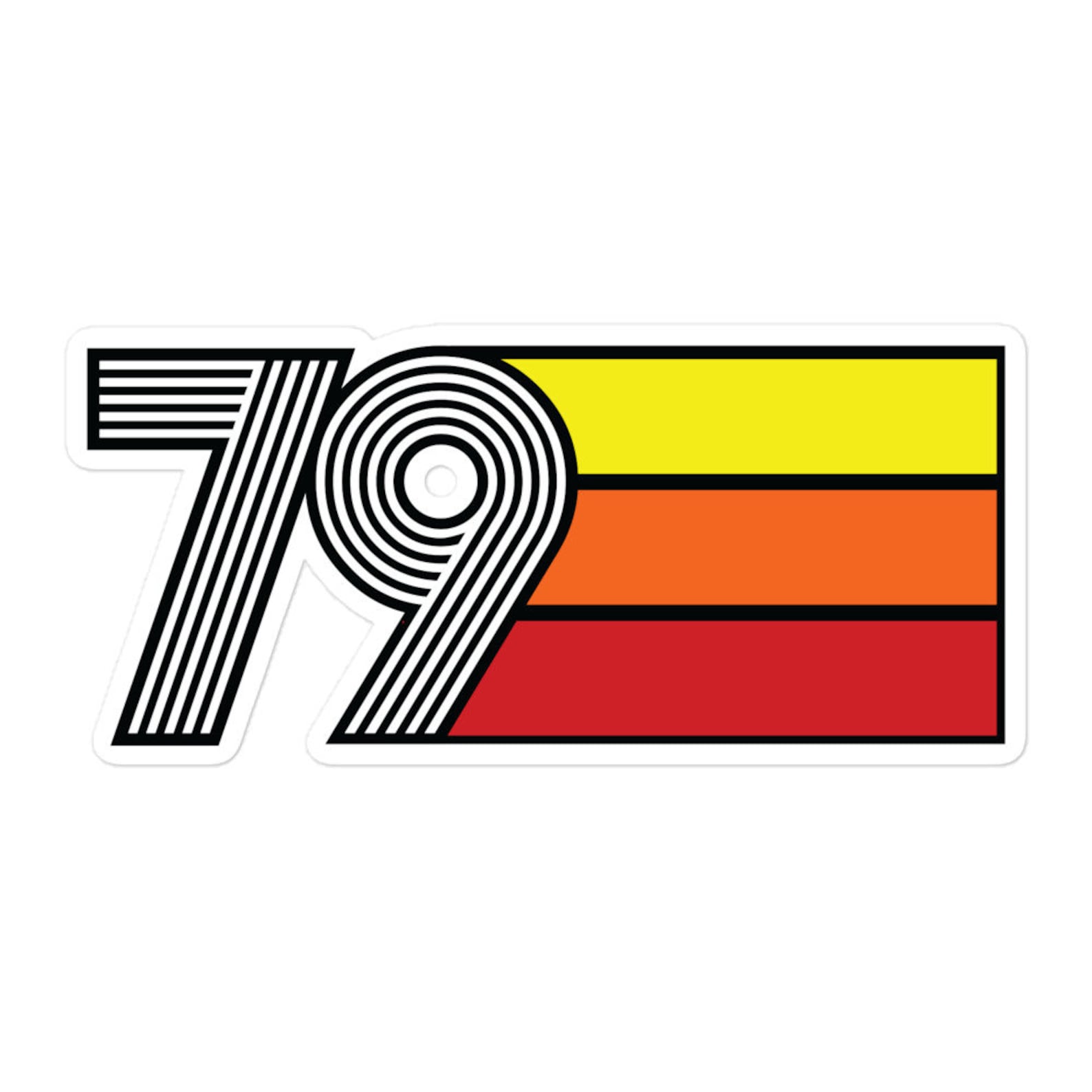 79 1979 Retro Tri Line Decal Decoration Bubble-free Vinyl - Etsy