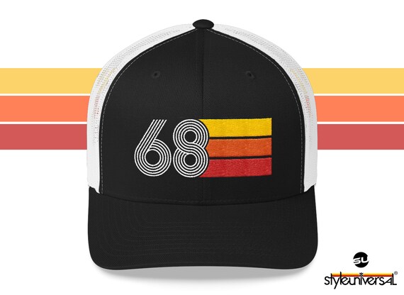68 Retro 1968 Birthday Gift Hat Mens Womens Vintage Trucker | Etsy