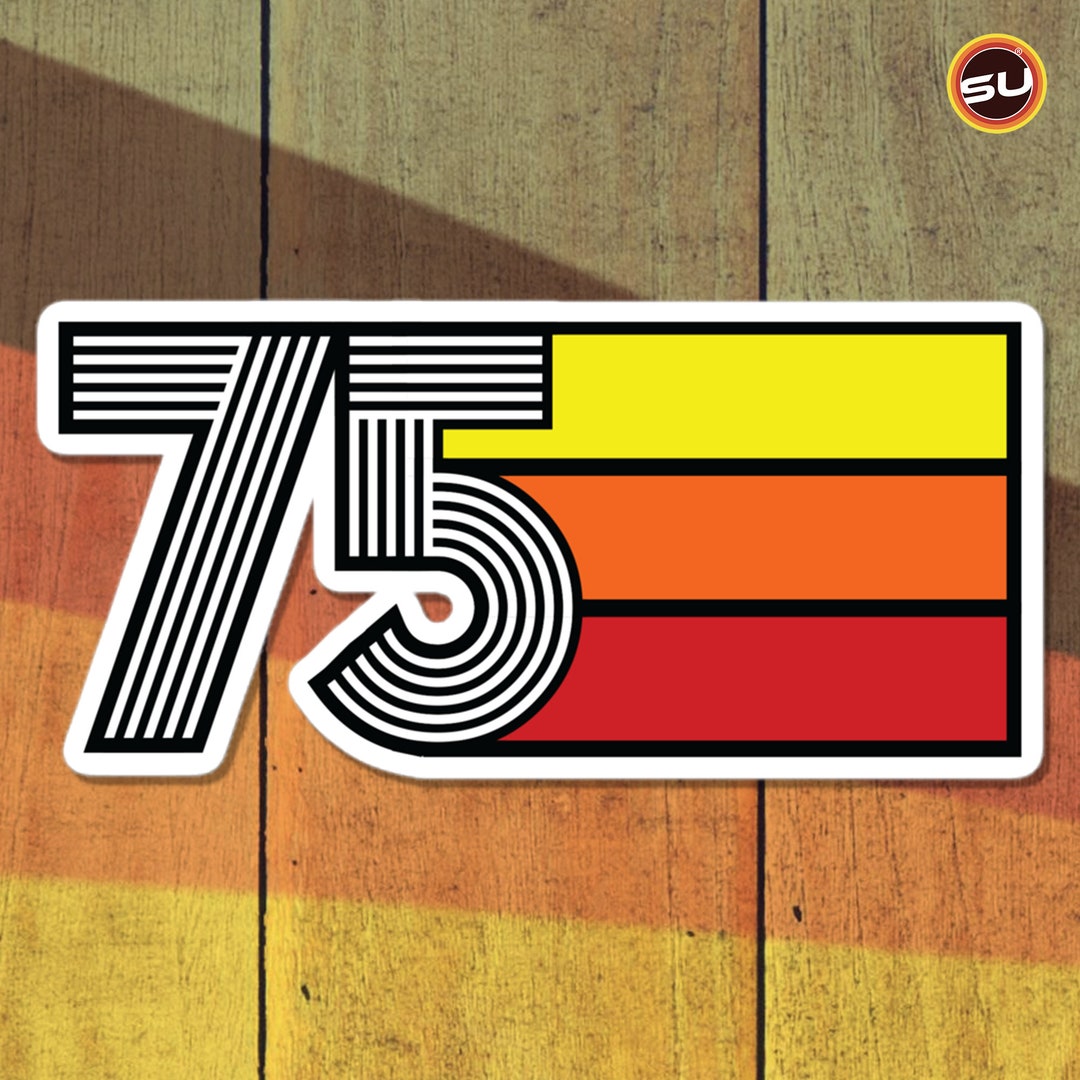 75 - 1975 Retro Tri- Line Decal Bubble-free Vinyl Stickers - Etsy