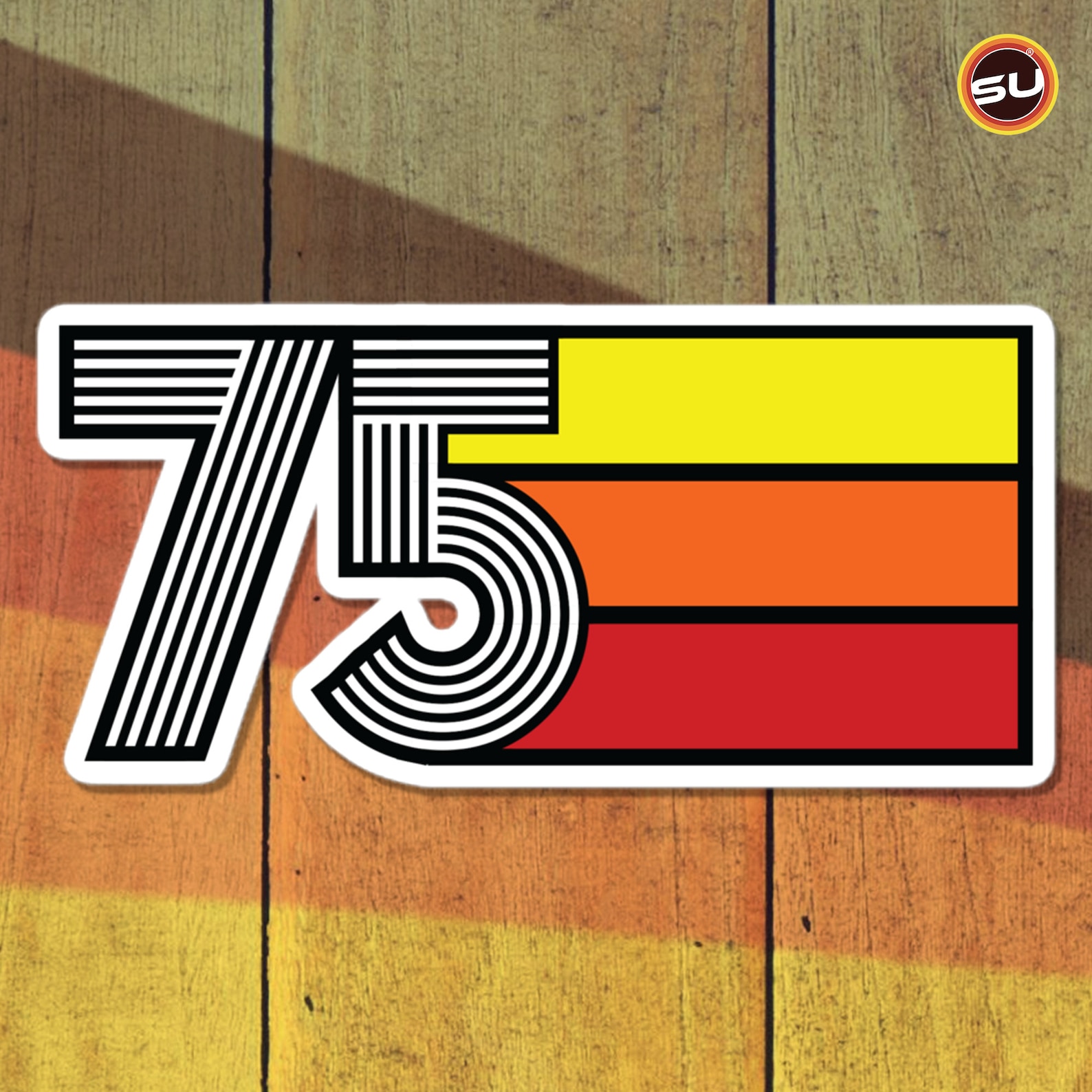 75 - 1975 Retro Tri- Line Decal Bubble-free Vinyl Stickers - Etsy