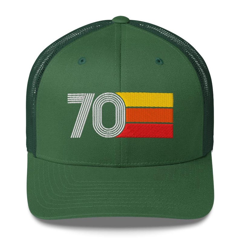 70 - 1970 Retro Trucker Hat for Men Women - Custom Embroidery ...