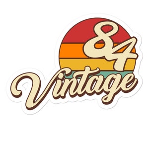 84 - Vintage Sunrise 1984 Vinyl Decal Bubble-free Stickers - Etsy