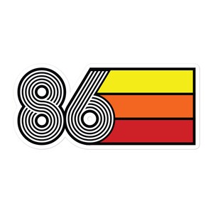 86 - 1986 Retro Tri- Line Decal Decoration Bubble-free Vinyl Stickers ...