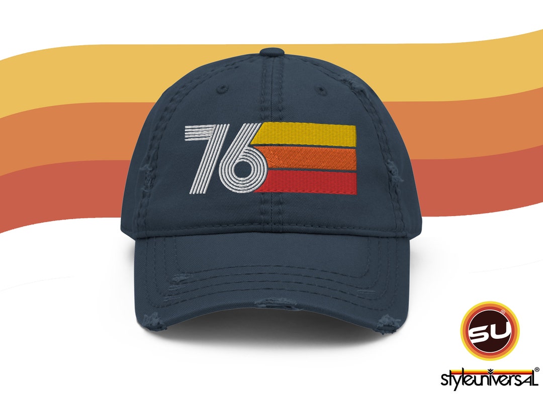 76 1976 Retro Hat Distressed Baseball Vintage Dad Cap for Men and Women ...