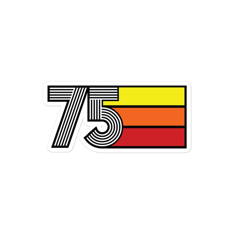 75 - 1975 Retro Tri- Line Decal Bubble-free Vinyl Stickers - Etsy