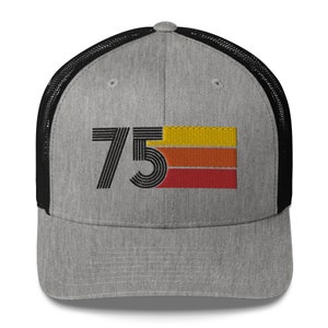 75 1975 Retro Trucker Hat for Men Women Custom Embroidery Birthday Hat ...