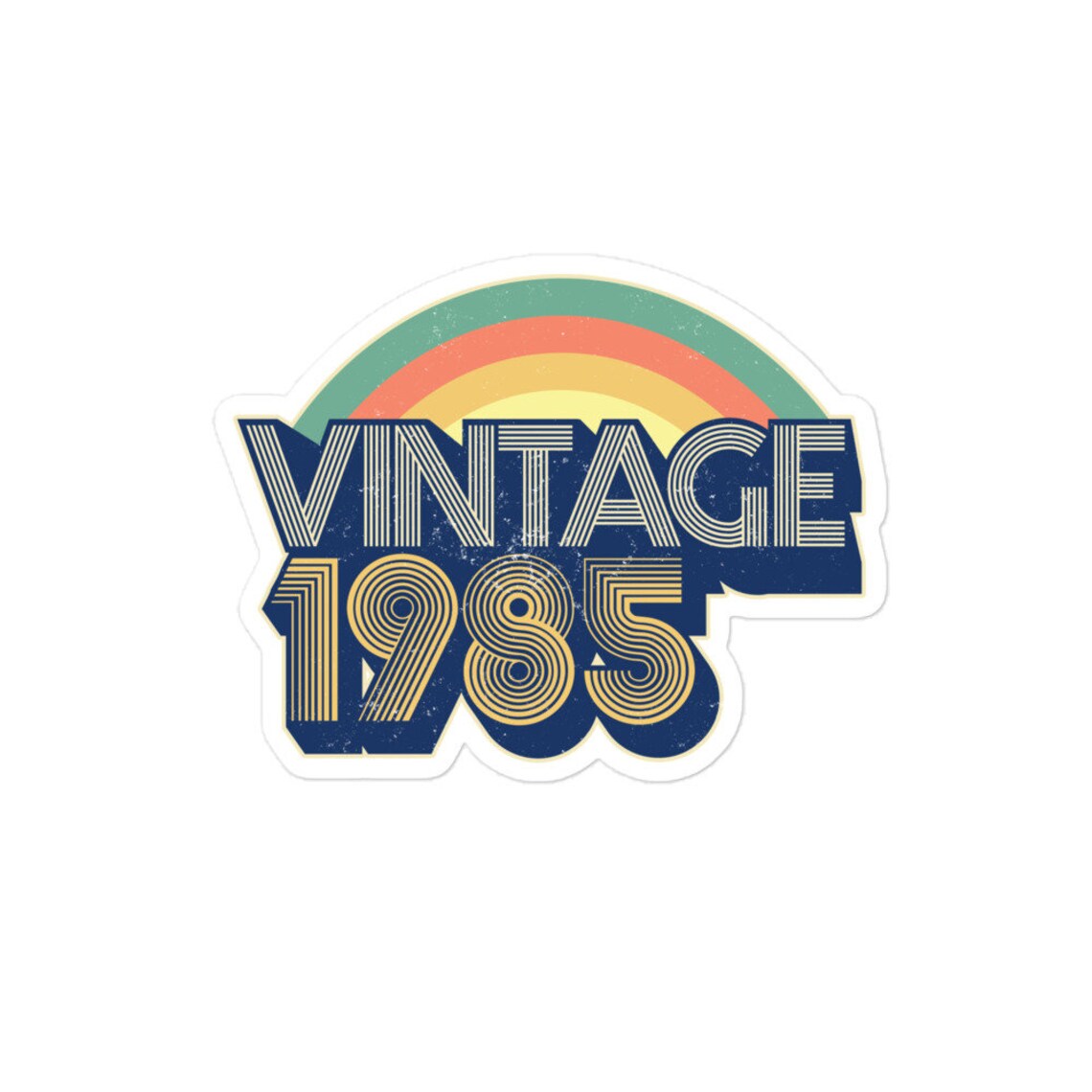 85 - Vintage 1985 Retro Vinyl Decal Stickers - Etsy