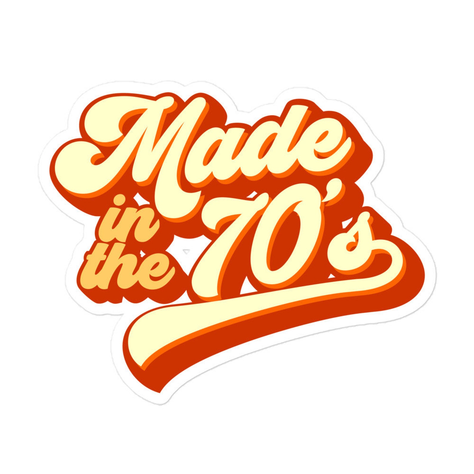 Made in the 70's Retro Vinyl Stickers - Etsy
