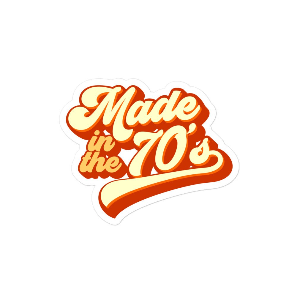 Made in the 70's Retro Vinyl Stickers - Etsy