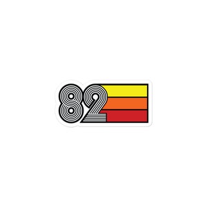 82 - 1982 Retro Tri- Line Vinyl Stickers - Etsy