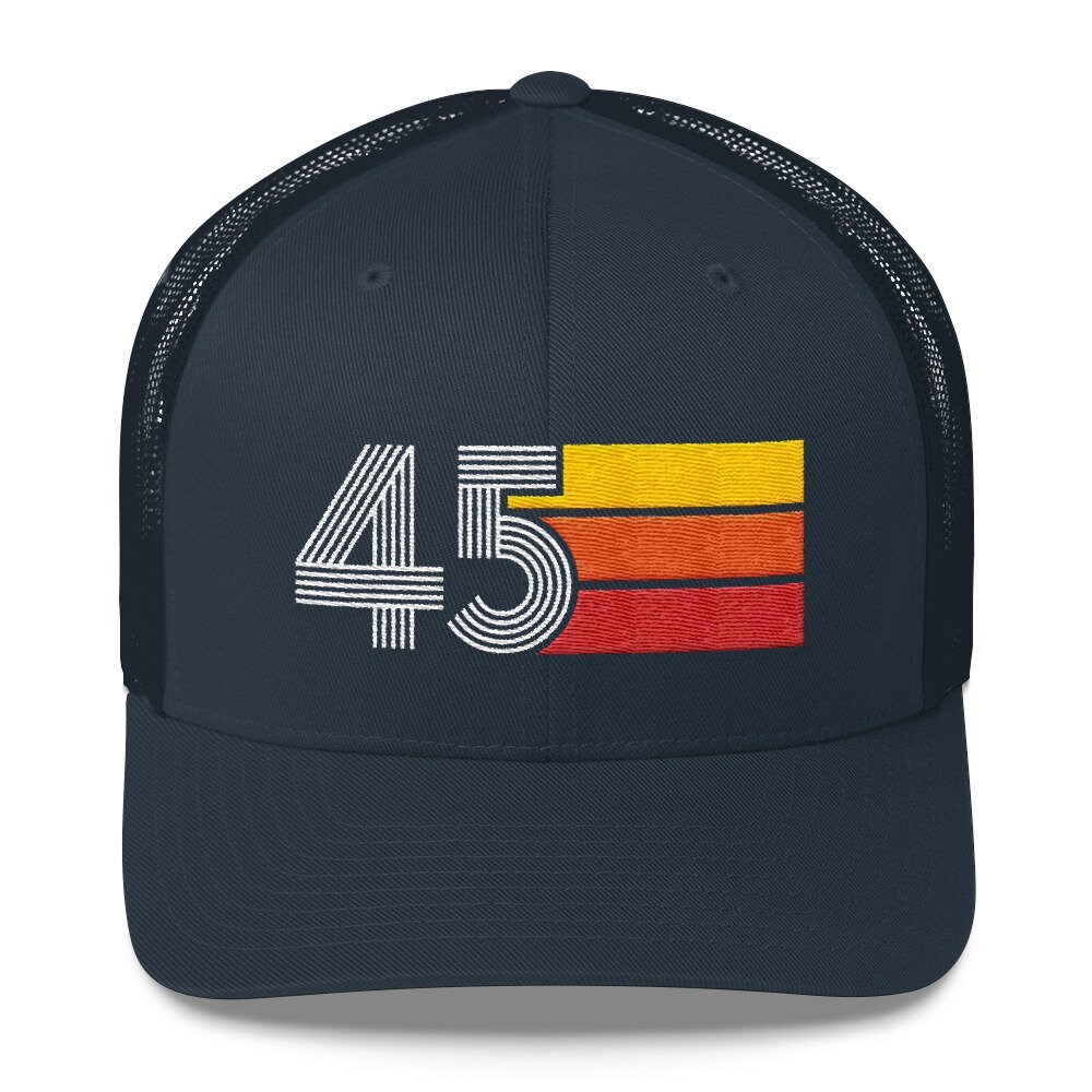45 Retro 45th Birthday Gift Hat Mens Womens Vintage Trucker | Etsy