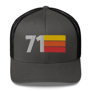 71 Retro 1971 Birthday Gift Hat Mens Womens Vintage Trucker Cap - Etsy