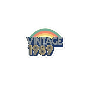 89 - Vintage 1989 Retro Vinyl Decal Stickers - Etsy