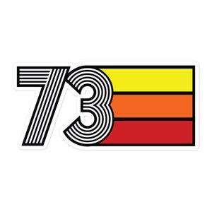 73 - 1973 Retro Tri- Line Decal Decoration Bubble-free Vinyl Stickers ...