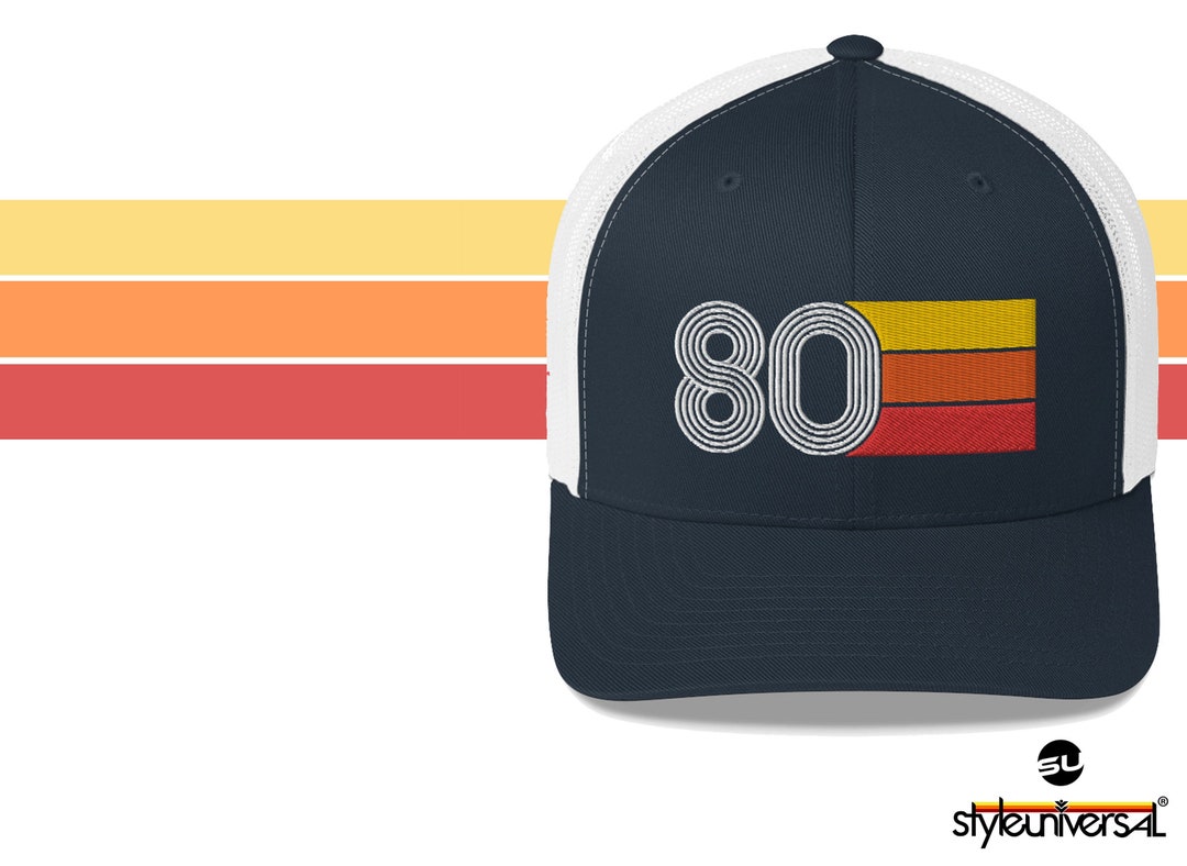 80 Retro 1980 Birthday Gift Hat Mens Womens Vintage Trucker Cap - Etsy