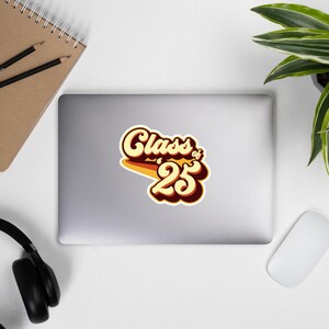 Class of 2025 Retro Sticker: 70s 80s Style Vinyl Decal - Etsy