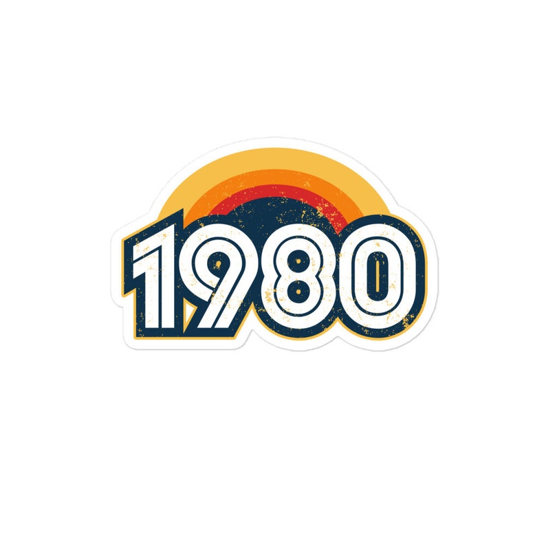 80 1980 Retro Sunset Decal Stickers - Etsy