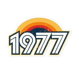 77 - 1977 Retro Sunset Stickers - Etsy