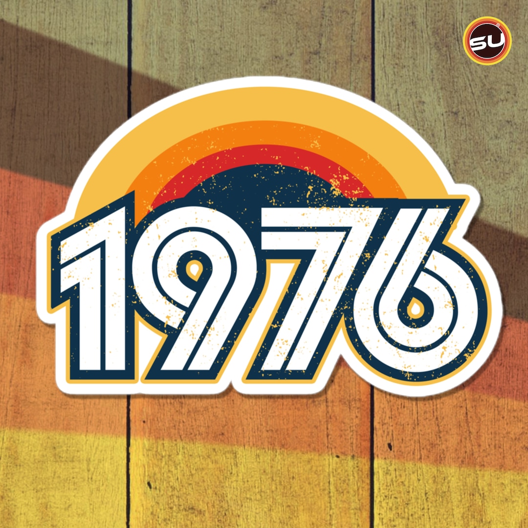 76 - 1976 Retro Sunset Stickers - Etsy