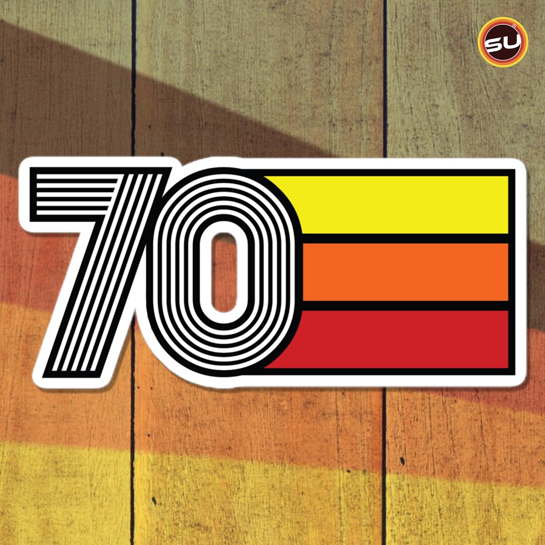 70 - 1970 Retro Tri- Line Decal Decoration Bubble-free Vinyl Stickers ...