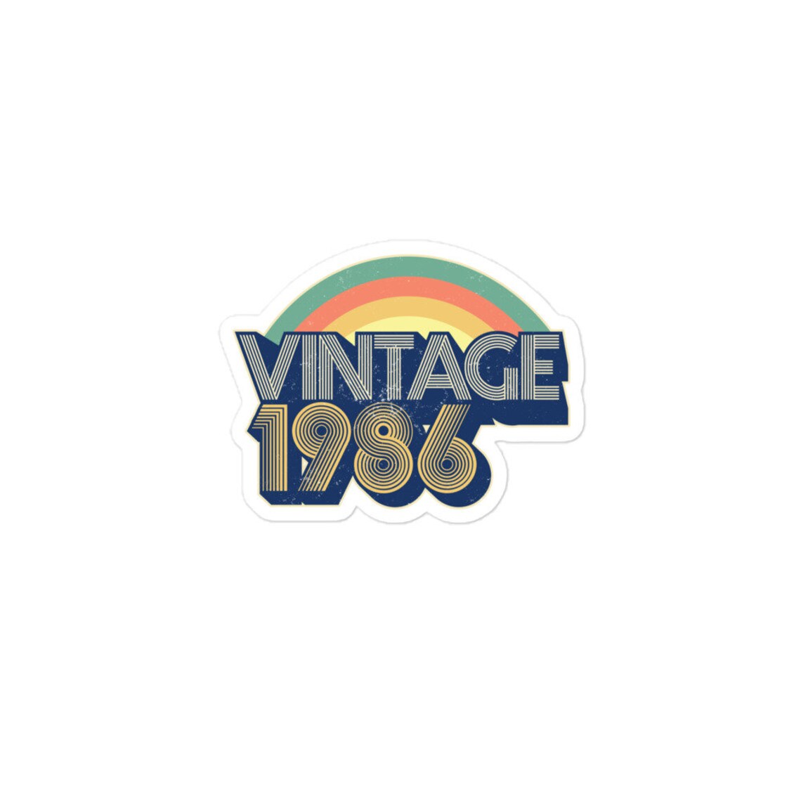 86 - Vintage 1986 Retro Vinyl Decal Stickers - Etsy