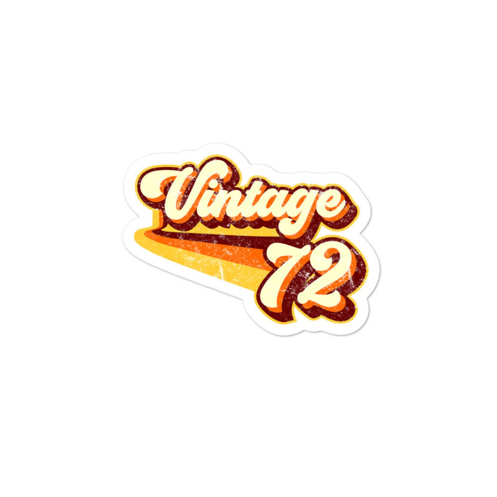 72 Vintage 1972 Vinyl Decal Stickers - Etsy