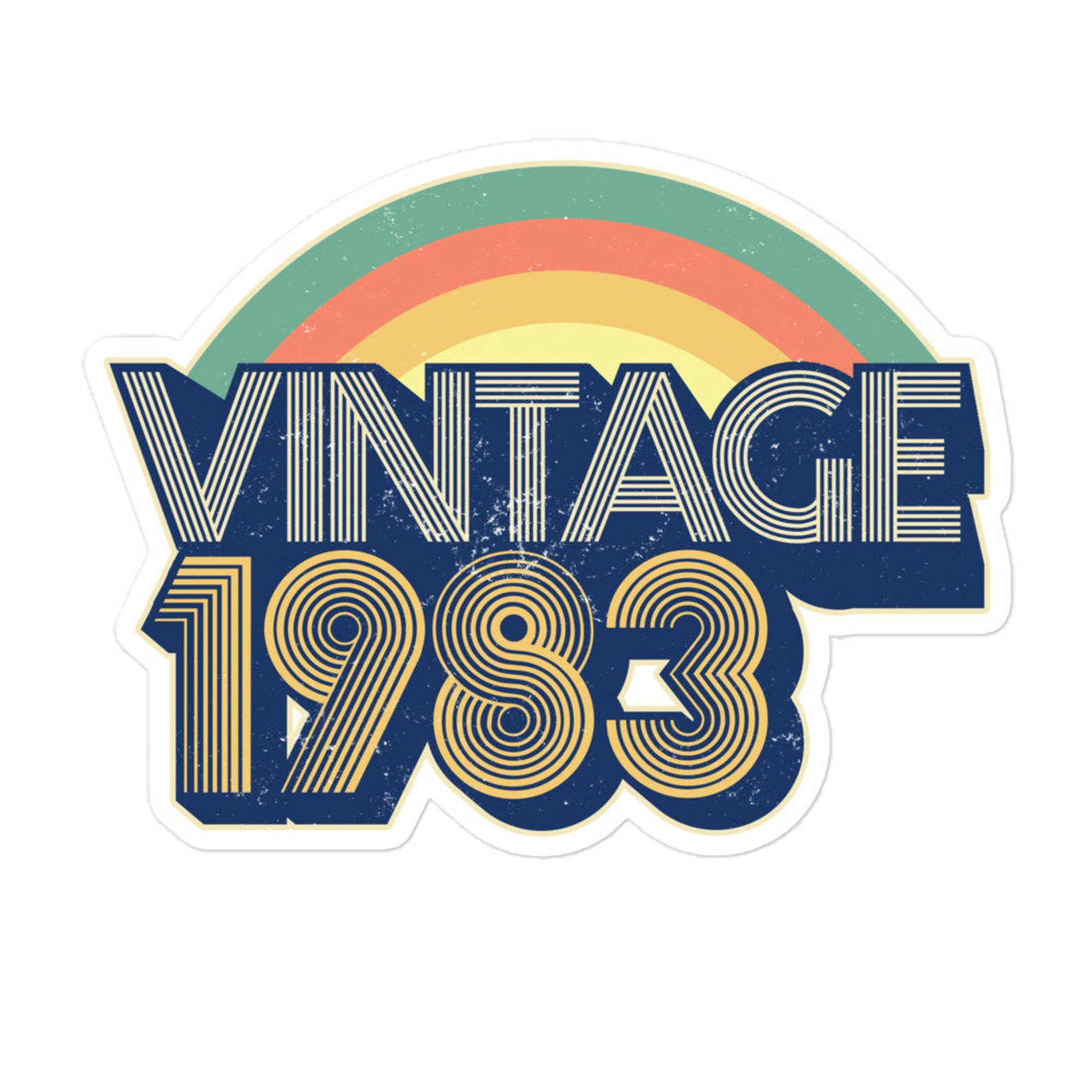 83 Vintage 1983 Retro Vinyl Decal Stickers - Etsy