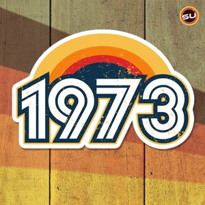 73 - 1973 Retro Sunset Stickers - Etsy