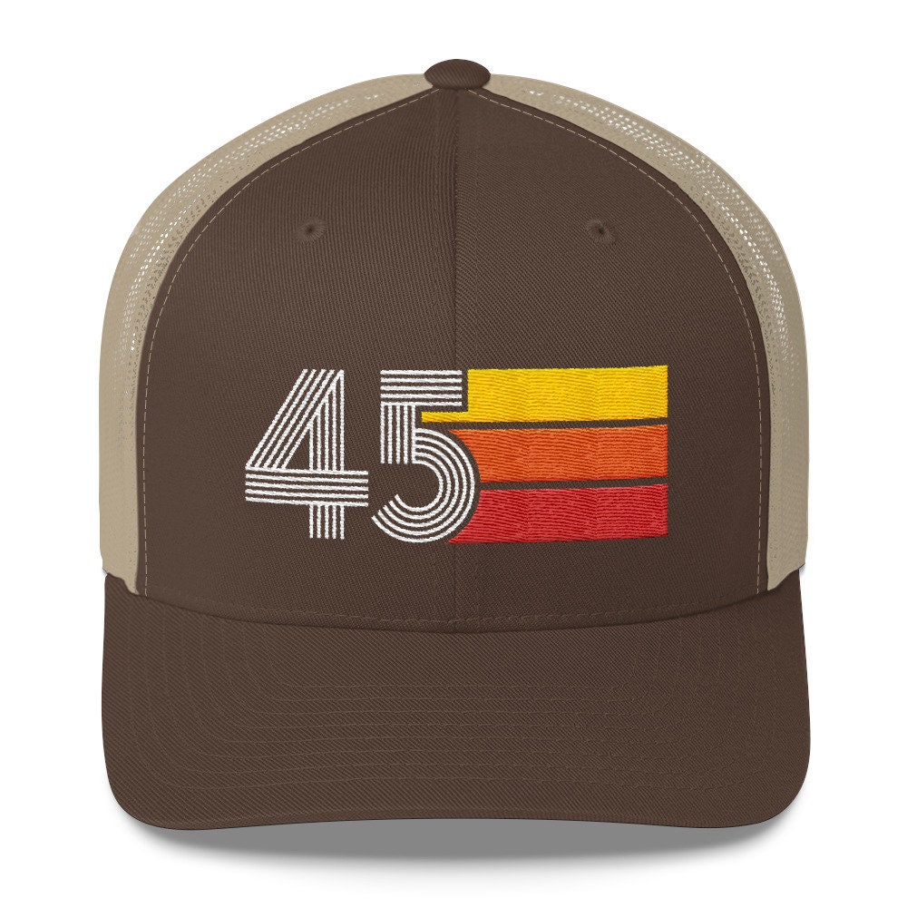 45 Retro 45th Birthday Gift Hat Mens Womens Vintage Trucker Cap - Etsy