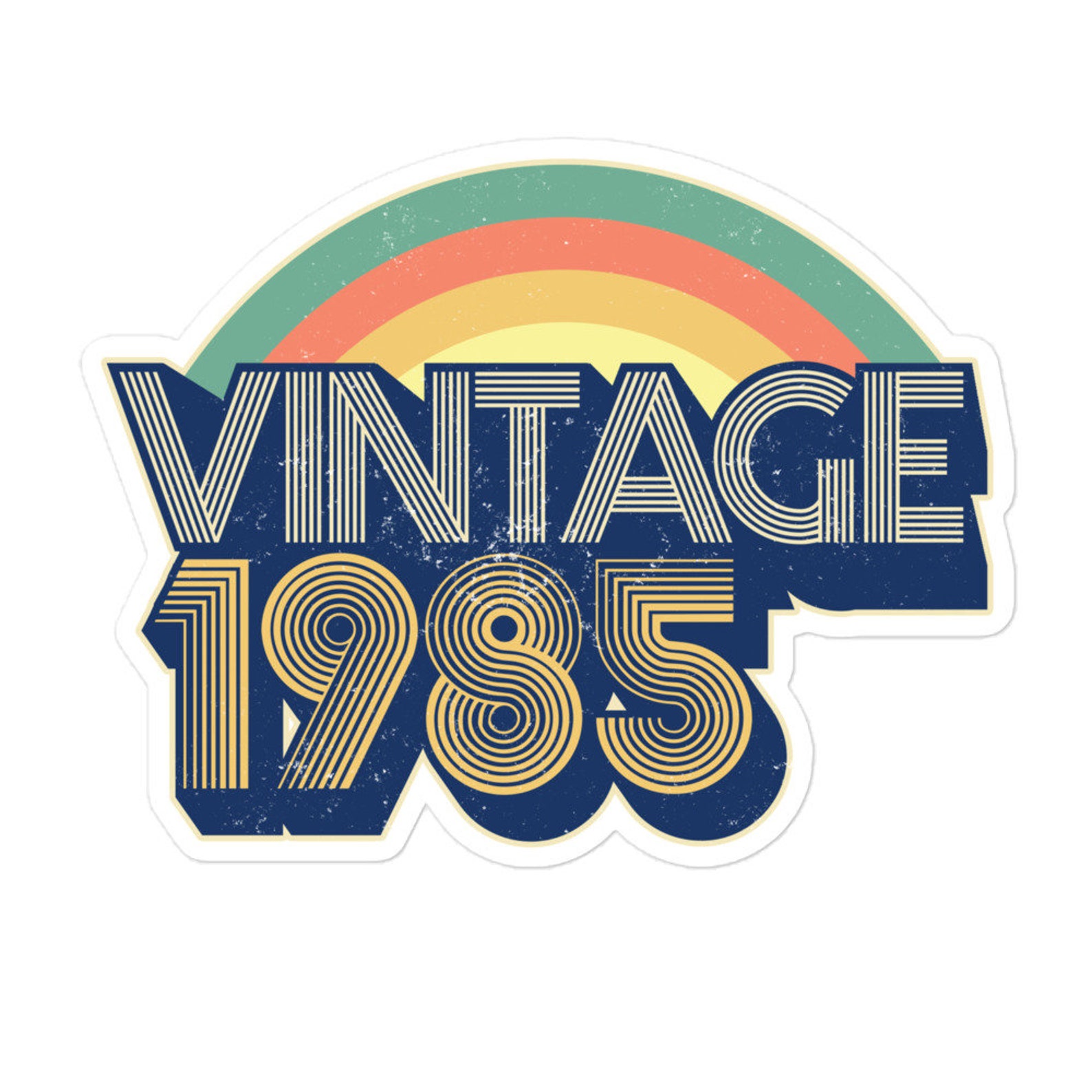85 - Vintage 1985 Retro Vinyl Decal Stickers - Etsy