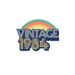 84 - Vintage 1984 Retro Vinyl Decal Stickers - Etsy