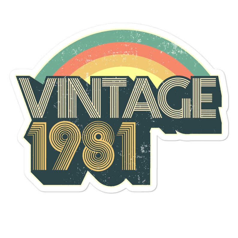 81 Vintage 1981 Retro Vinyl Stickers - Etsy