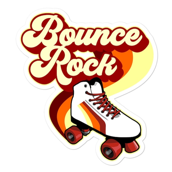 Bounce Rock Roller Skate Retro 70s 80s Stickers | Etsy