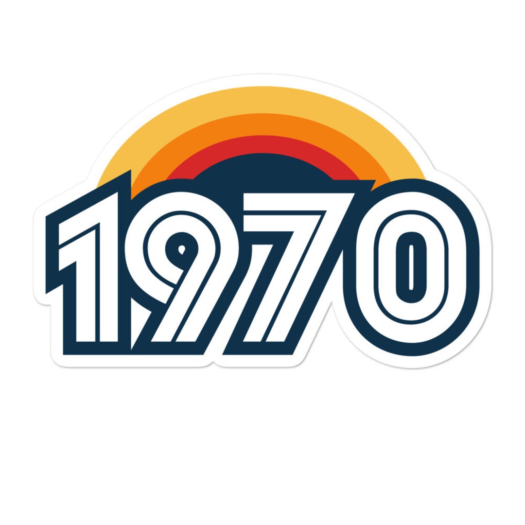 70 1970 Retro Sunset Stickers - Etsy