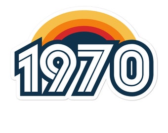 73 1973 Retro Sunset Stickers - Etsy