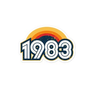 83 - 1983 Retro Sunset Vinyl Stickers - Etsy