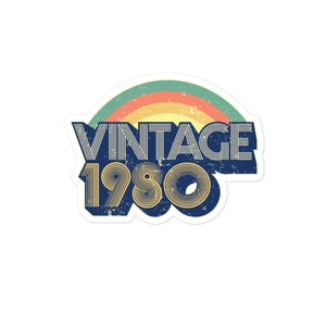 80 Vintage 1980 Bubble-free Stickers - Etsy