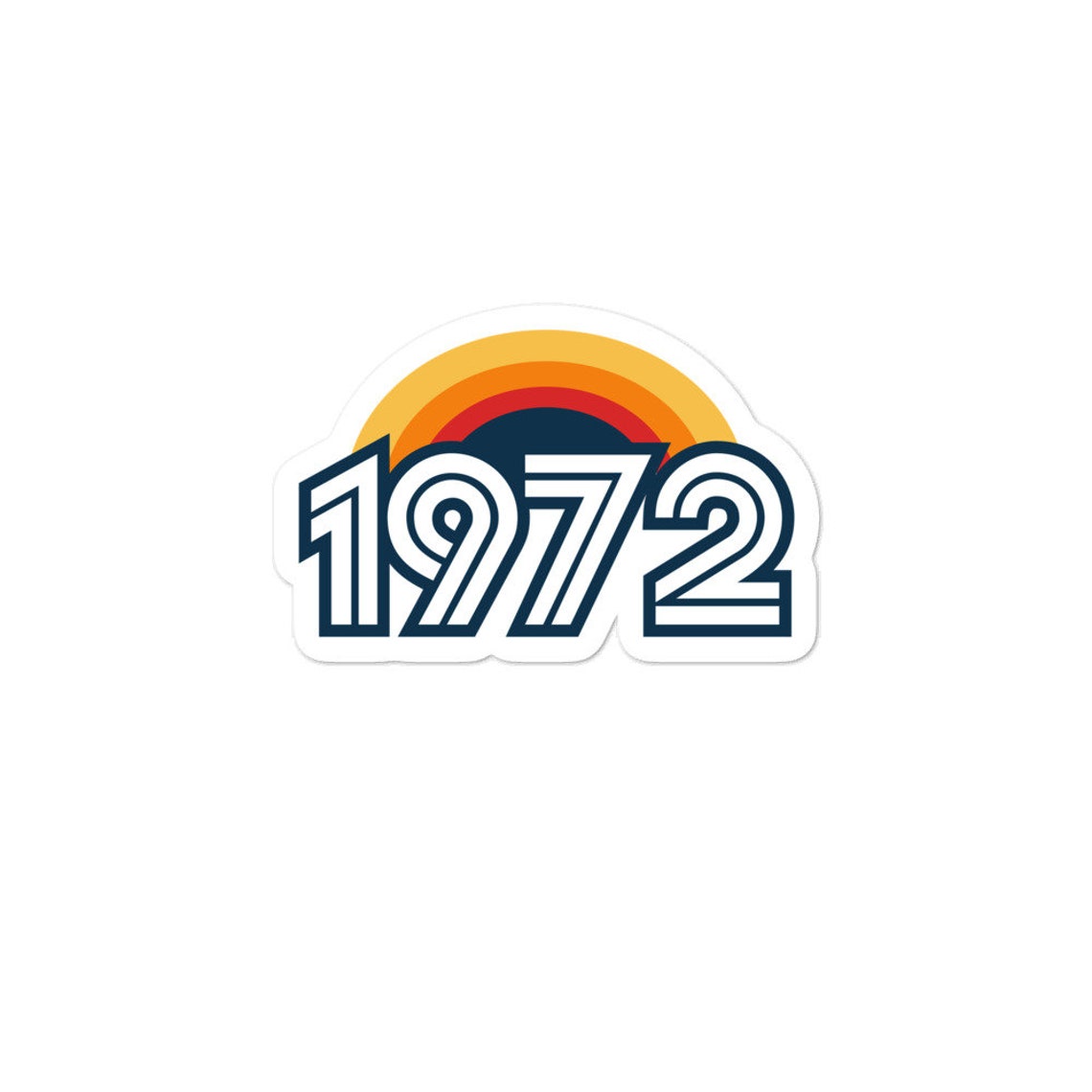 72 1972 Retro Sunset Vinyl Stickers - Etsy